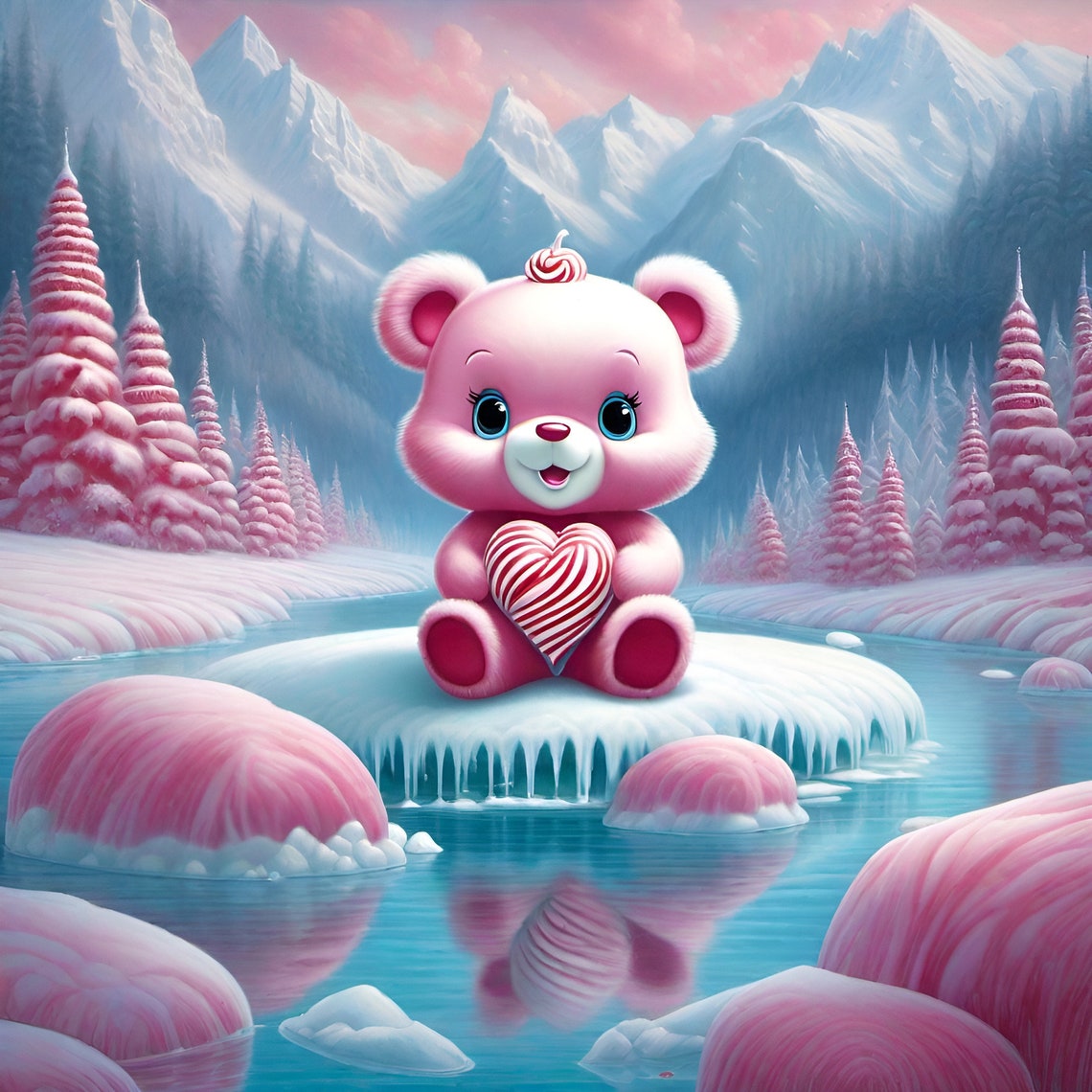 Set of 10 Cute Ice World Bears AI Art, Instant Download, Print Yourself ...