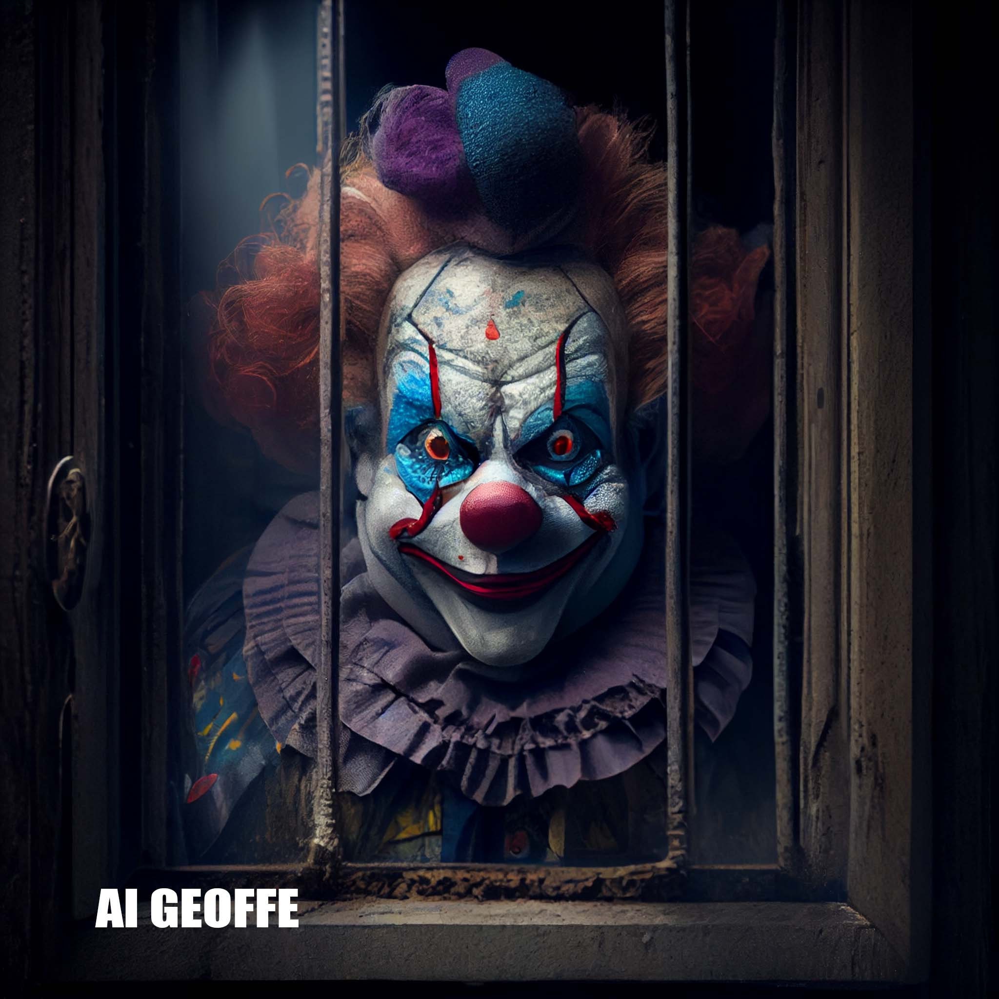 Clown in the Window, Don't Let Him In, Midjourney AI, Instant Download ...