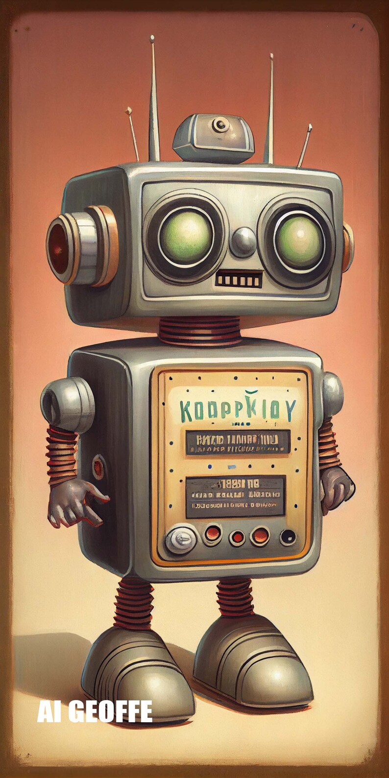 Retro Robots - SET 3, Pop Surrealism, Retro Futurism, AI, Midjourney ...
