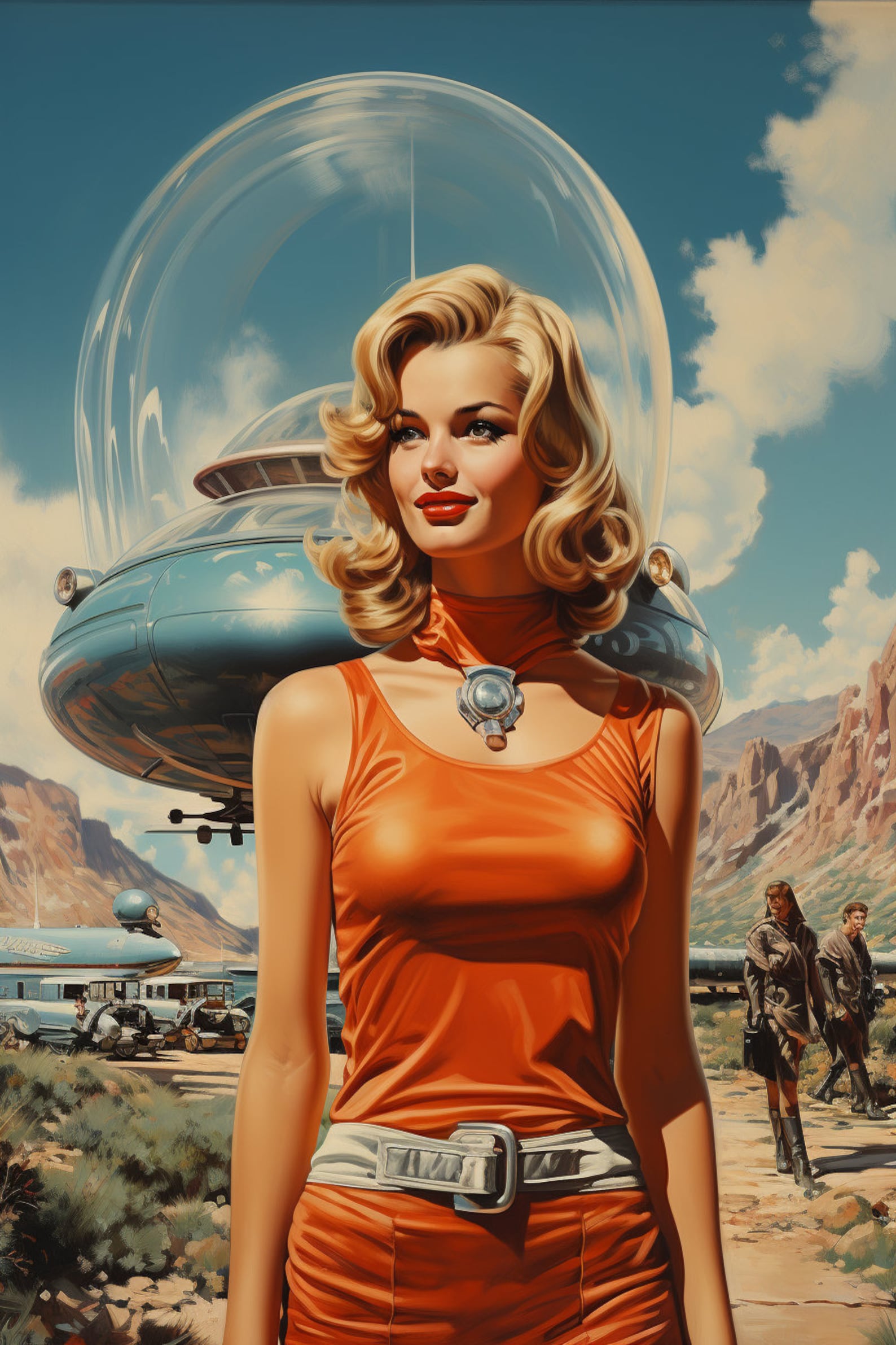 Women of the Retro Futurism, Set of 14, Instant Download and Printable ...