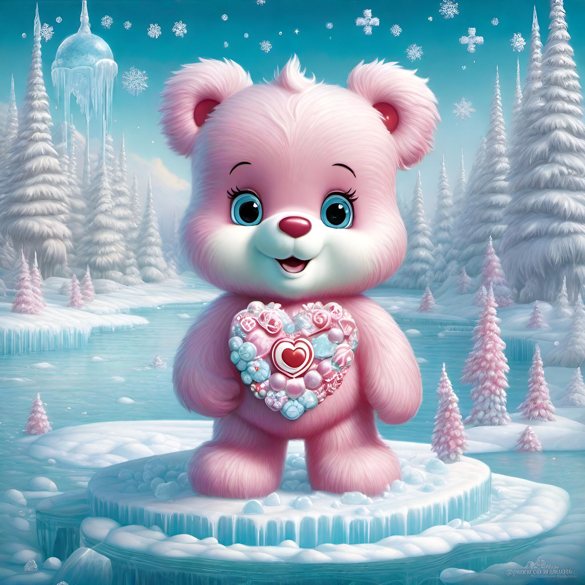 Set of 10 Cute Ice World Bears AI Art, Instant Download, Print Yourself ...