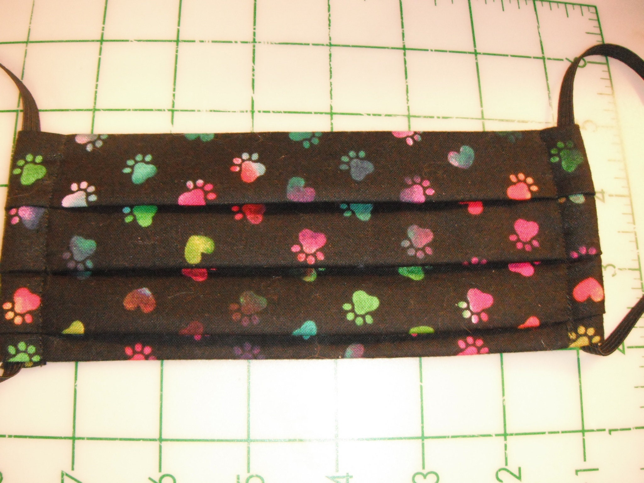 Paws Face Mask, Rainbow Colors Mask, Face Mask, Fabric Face Mask ...
