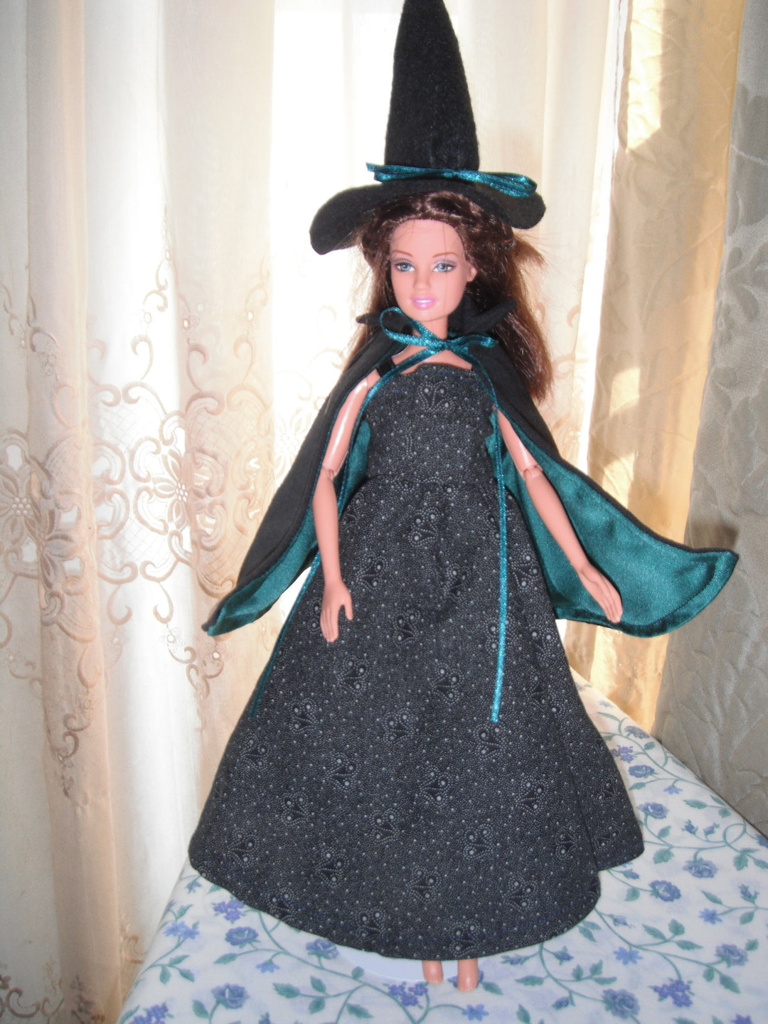 Halloween Witch Hat for Fashion Doll / Black and Orange / - Etsy