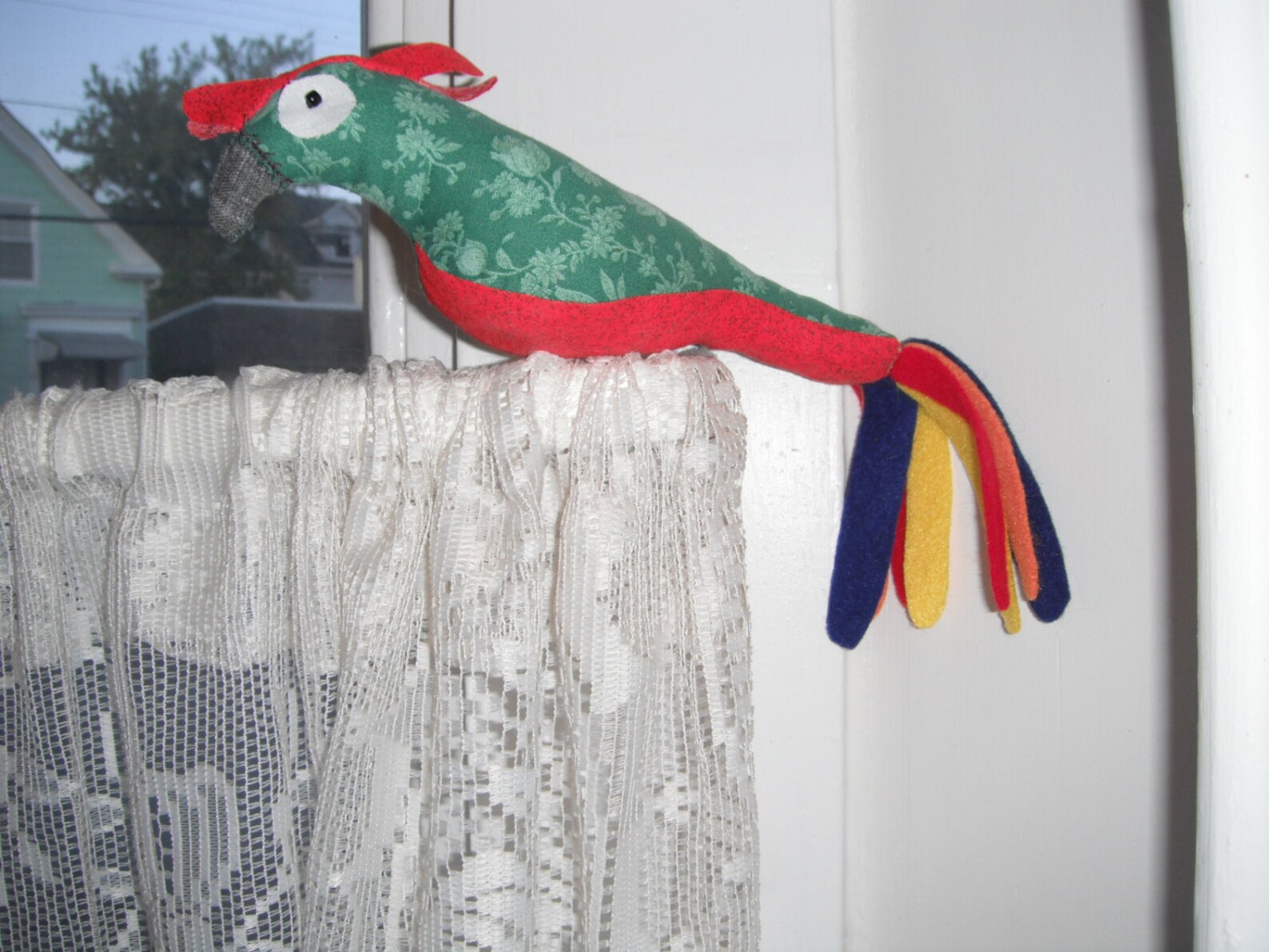 Soft Sculpture Fabric Parrot Bird / Ornament / Bird Mobile / Pin ...