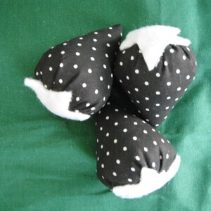 Gothic / Black / Strawberries / Black Pindot or Floral Strawberries ...