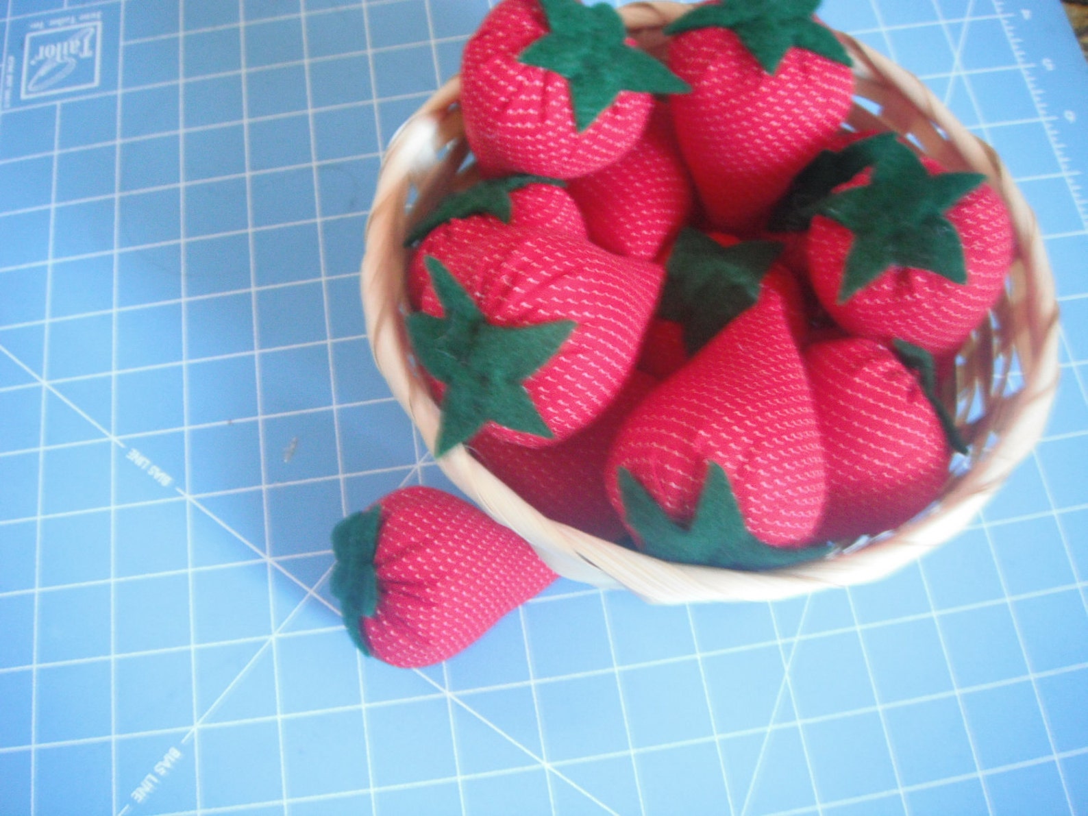 Fabric Strawberry Decoration Ornament or Pin Cushion - Etsy