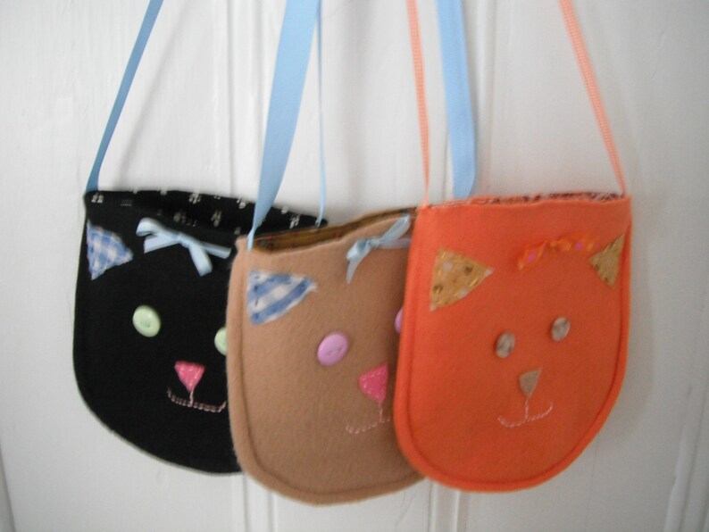 Little Girls Cat Purse / Handbag / Tote / Shoulder Bag / Crossover ...
