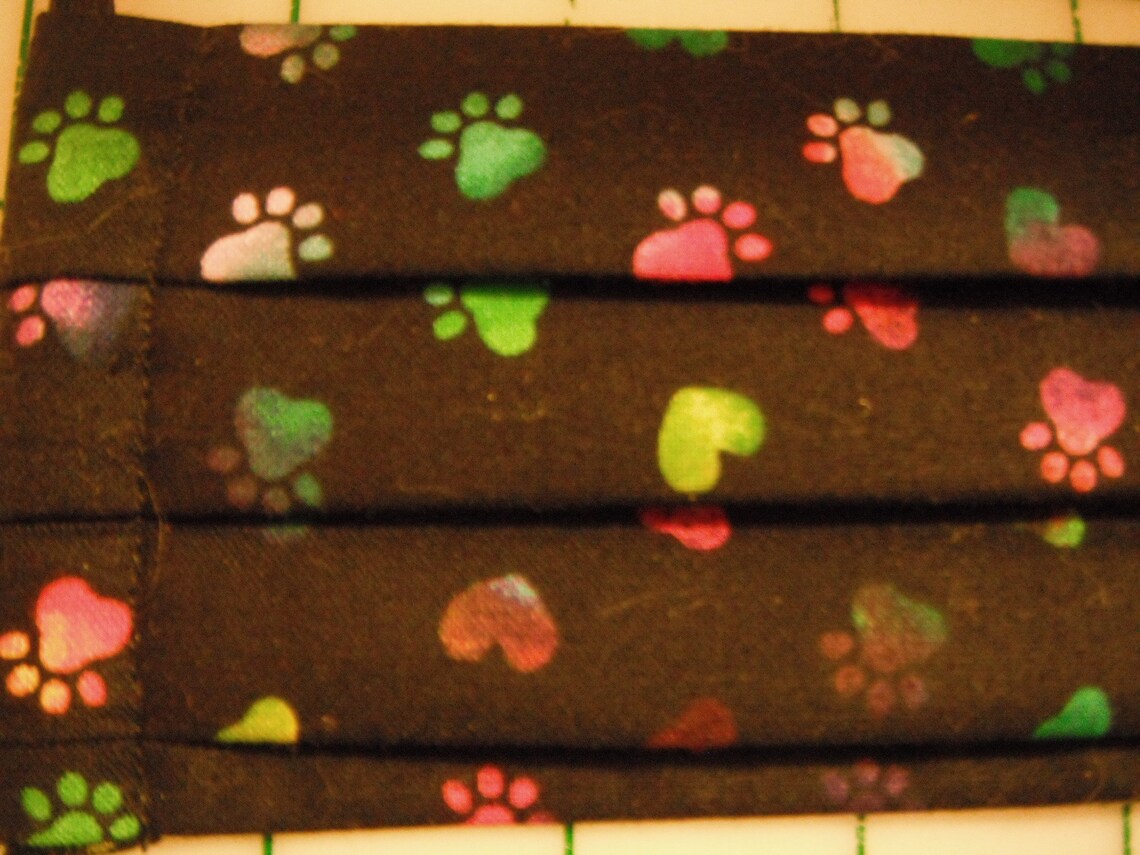 Paws Face Mask Rainbow Colors Mask Face Mask Fabric Face | Etsy