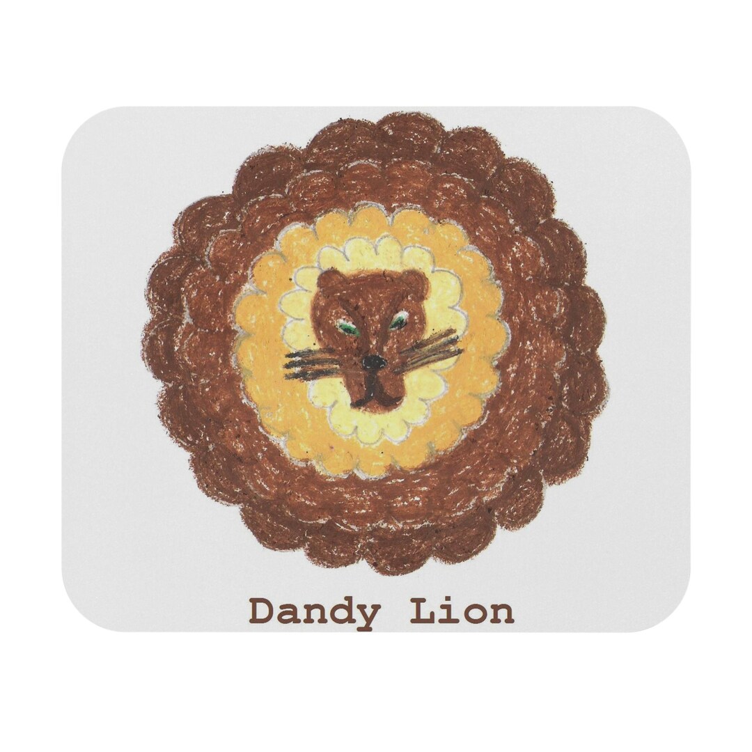 Mouse Pad Dandy Lion, Lion Desk Pad, Dandy Lion Mousepad - Etsy