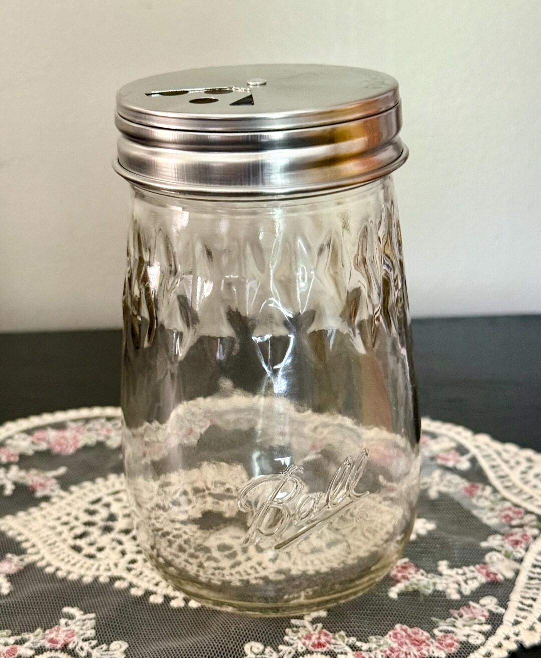 Vintage Ball Mason Jar, Rotating Spice Shaker, Tapered Pint Jar. Super ...