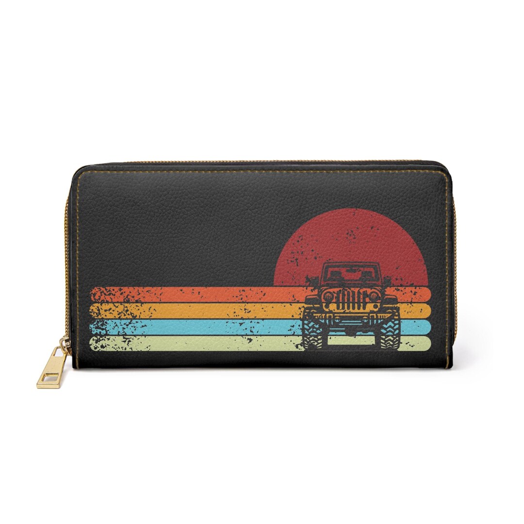 Retro Jeep Zipper Wallet, Vintage Off-road Wallet, Travel Wallet ...