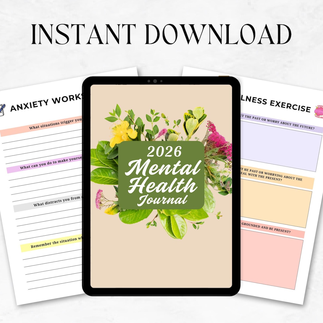 2026 Mental Health Planner | Editable Digital Journal | Anxiety ...