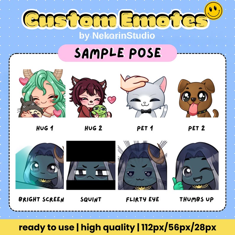 Twitch Emotes Custom: Animated Chibi, Vtuber, Pet, Anime, Furry, Custom ...