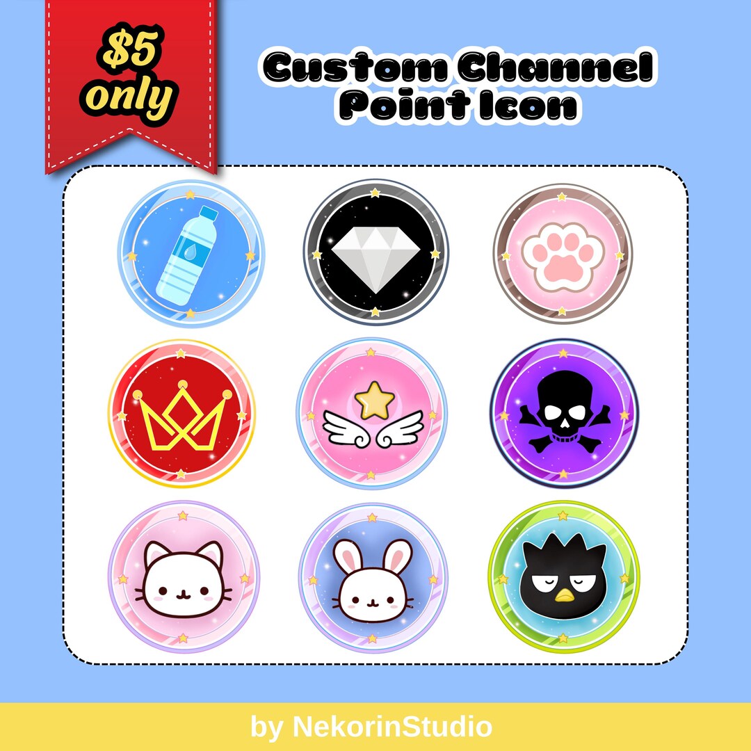 Custom Channel Point Icon: Logo Coin for Twitch, Vtuber, Streamer - Etsy