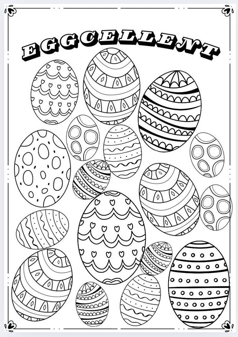 Printable Easter Colouring Pages - Etsy