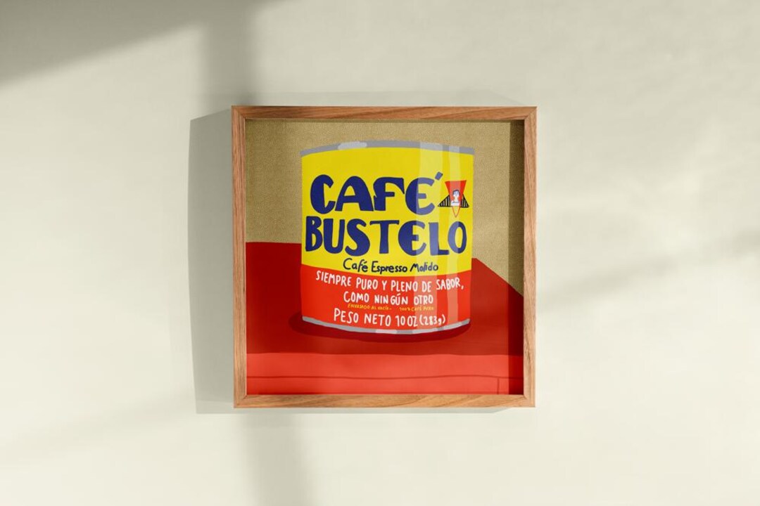 Café Bustelo Print: Pop Art Coffee Illustration (8x8) - Etsy
