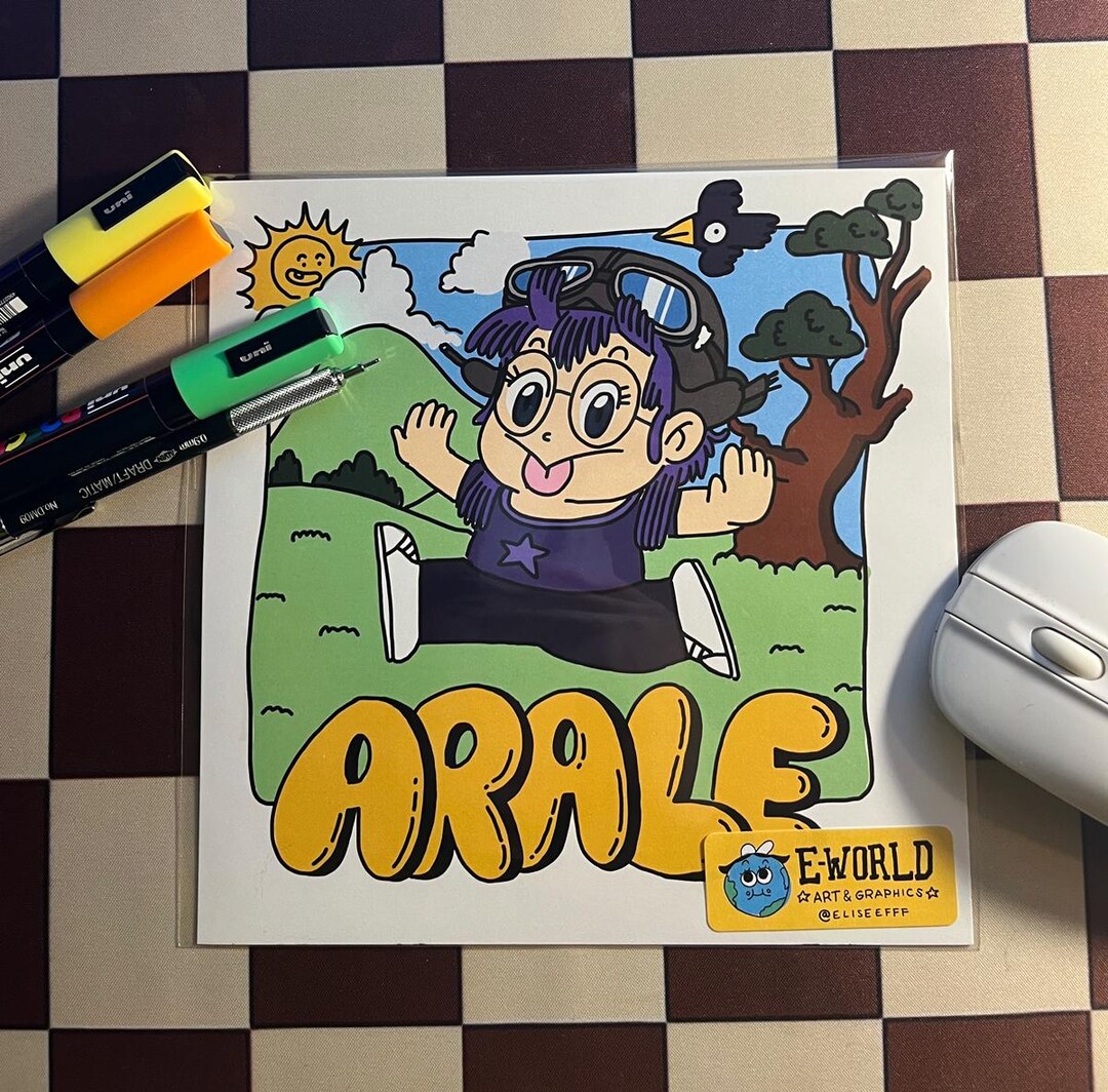 Arale Fan Art Print | Dr. Slump Illustration | Manga Art - Etsy