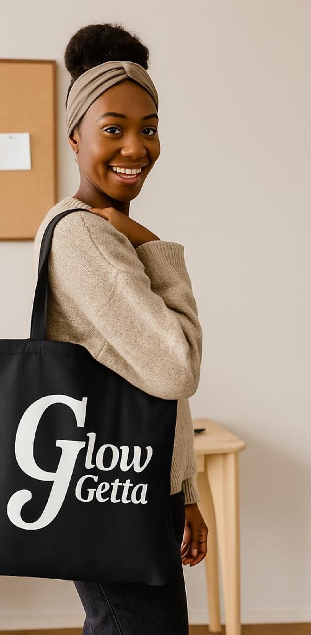 Glow Getta Tote Bag | Black-owned Empowerment Bag | Reusable Canvas Bag ...