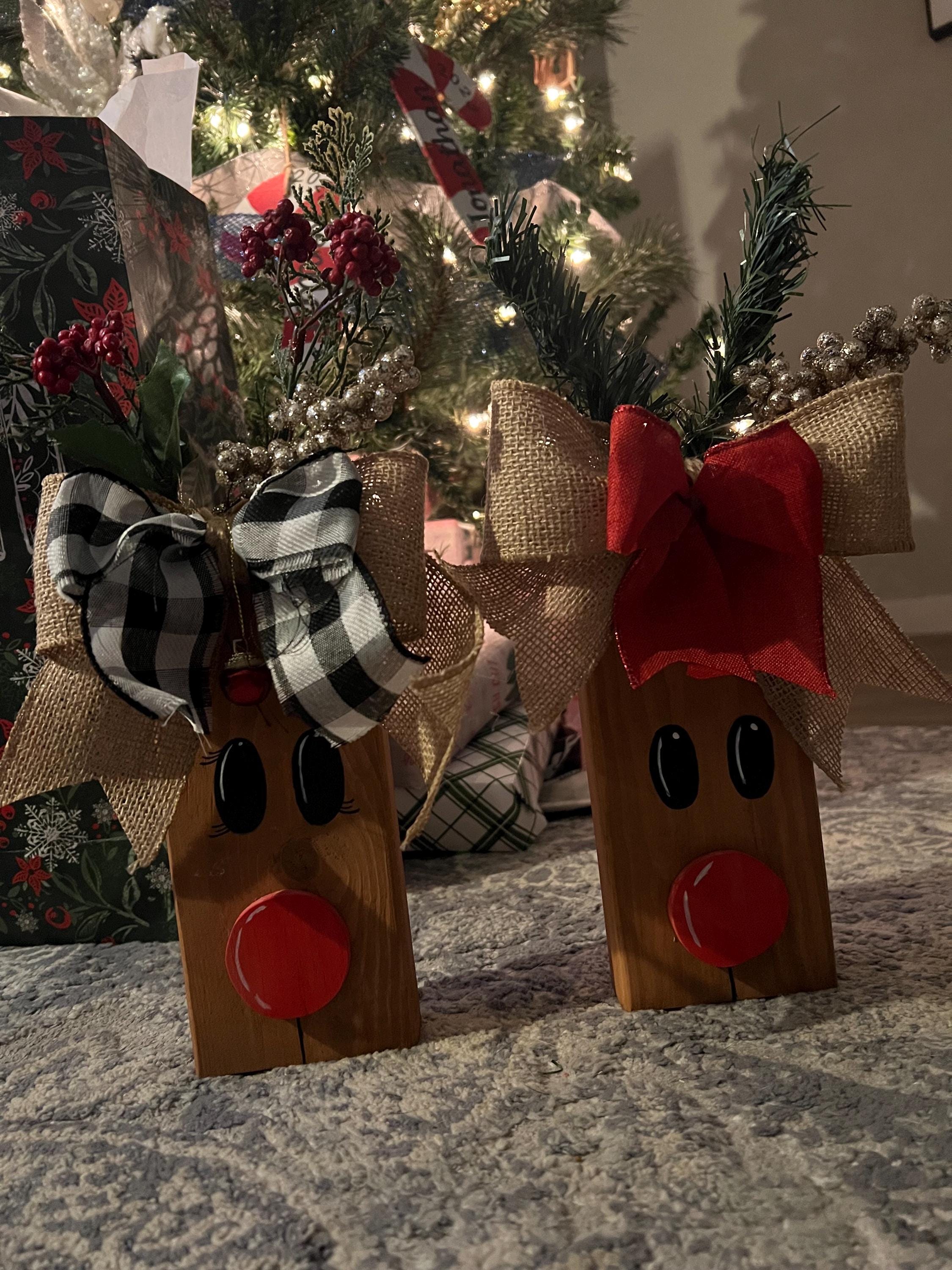 Hand-crafted Wooden Reindeer - Etsy