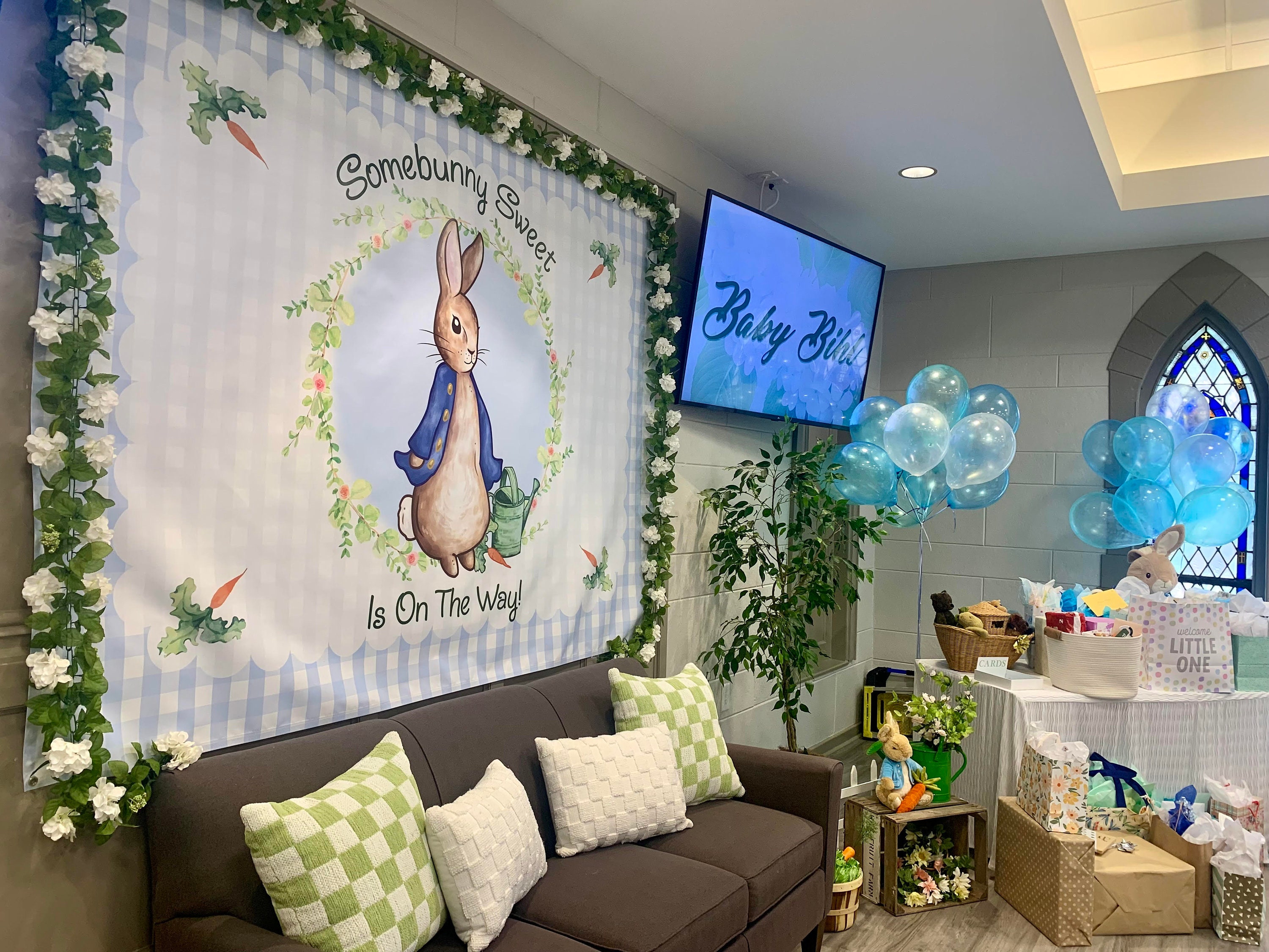 Peter Rabbit BACKDROP Banner Baby Shower Original Design With or ...
