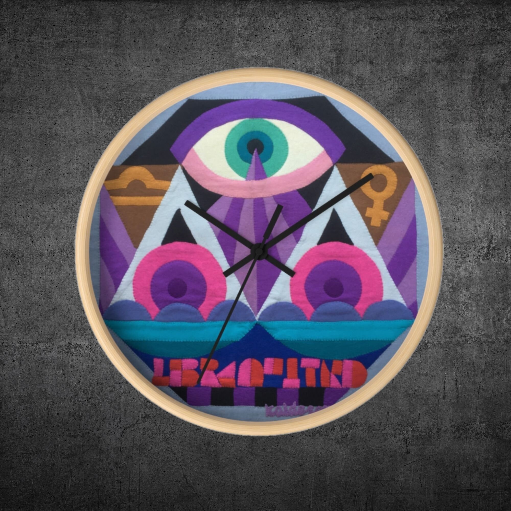 Zodiac Wall Clock, Wooden Wall Clock, Libra Zodiac Clock, Modern Art ...