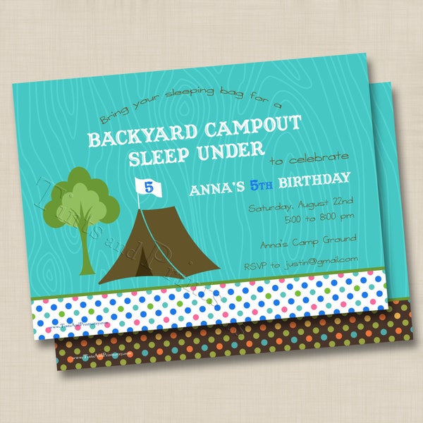 Backyard Campout - Etsy