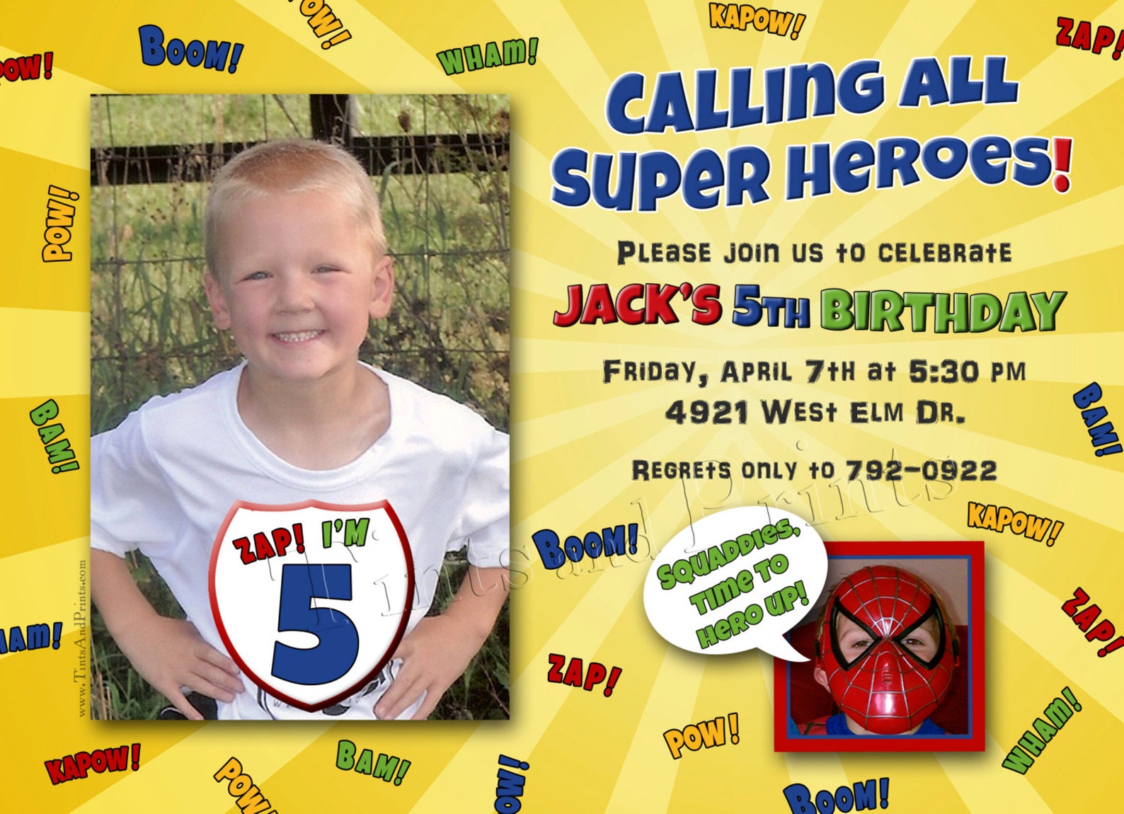 Calling All Superheroes Custom Photo Card Invitation Design- Any Age - Etsy