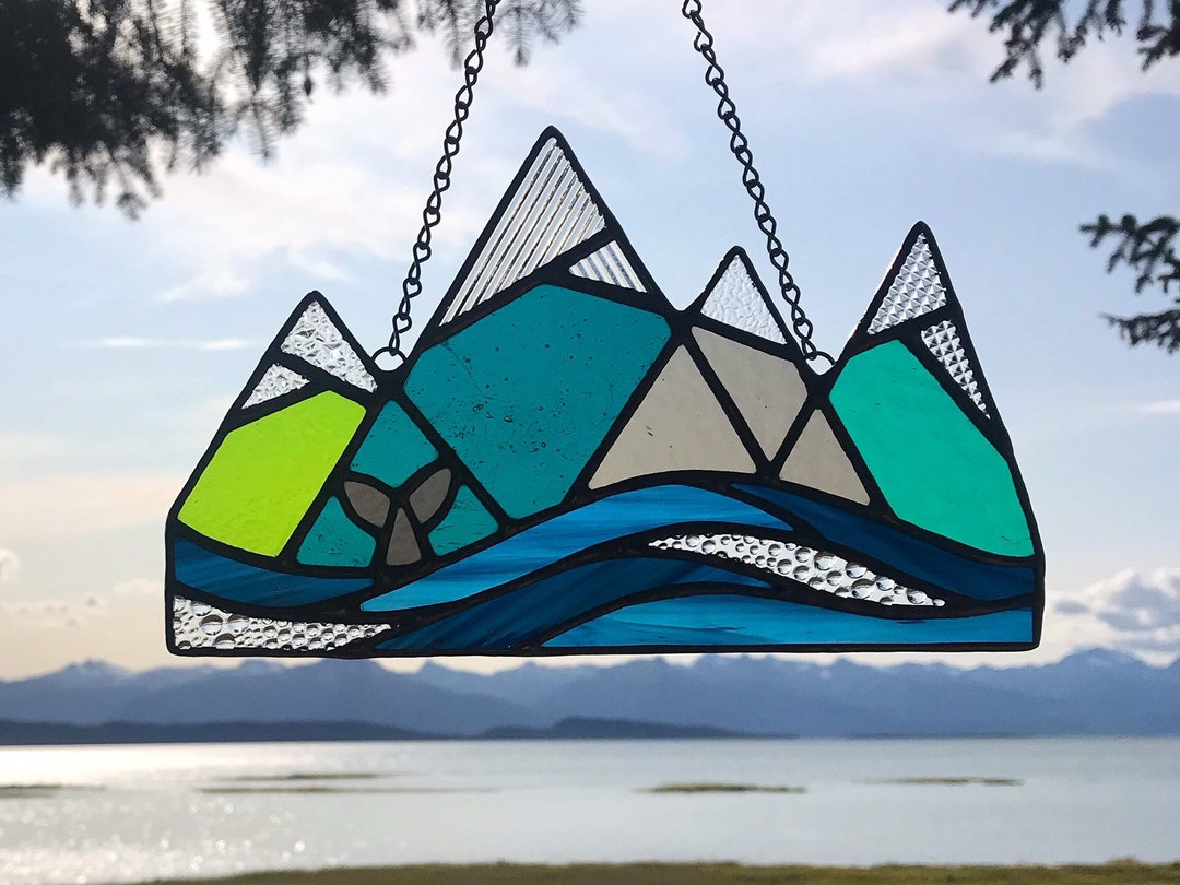Stained Glass Mountains - Etsy