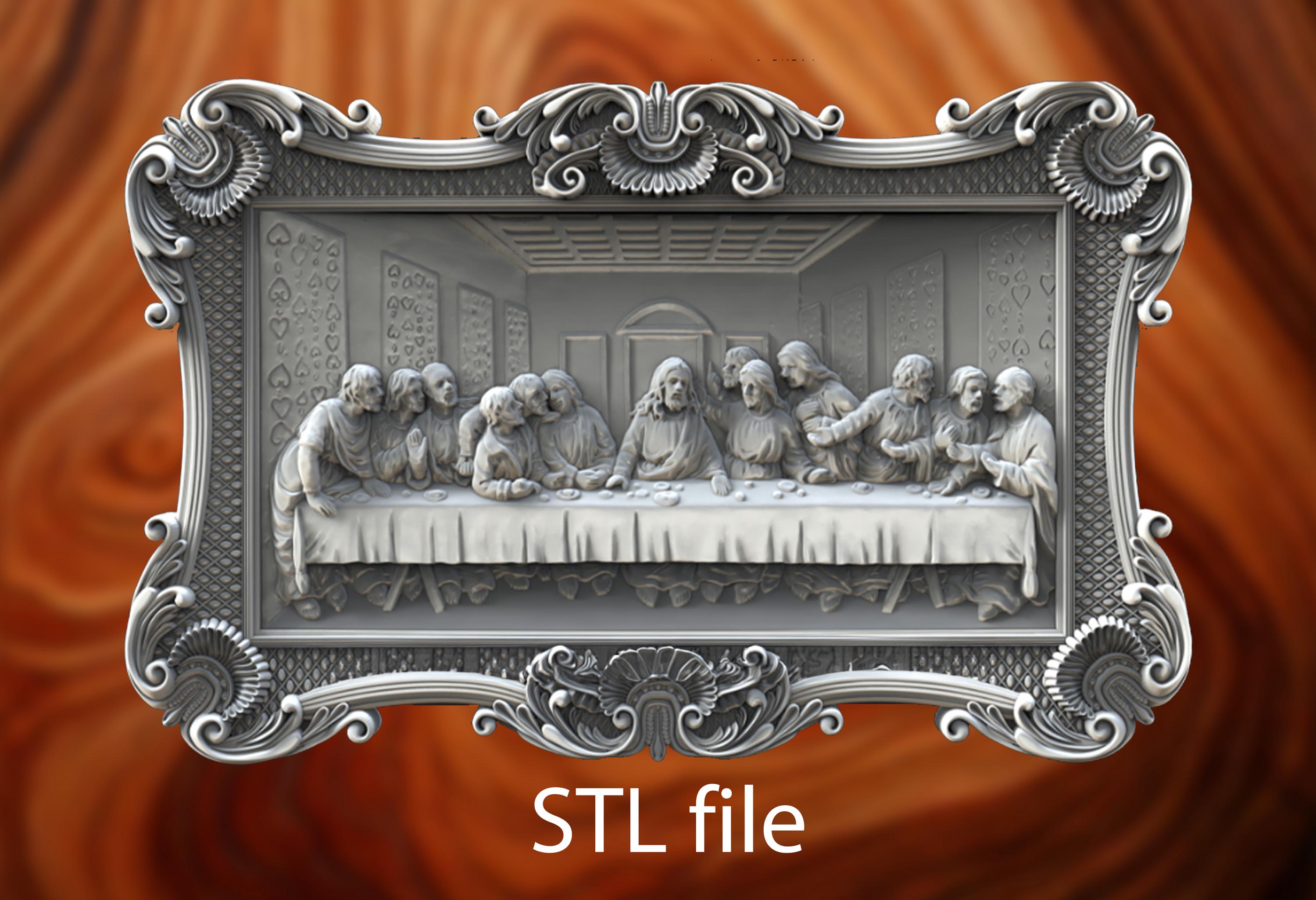 The Last Supper 3D Stl File CNC - Etsy