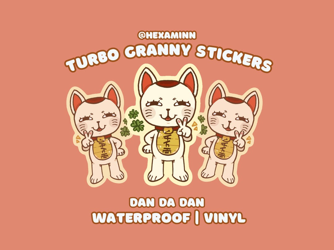 Turbo Granny - Dan Da Dan Stickers | 2x4 - Etsy
