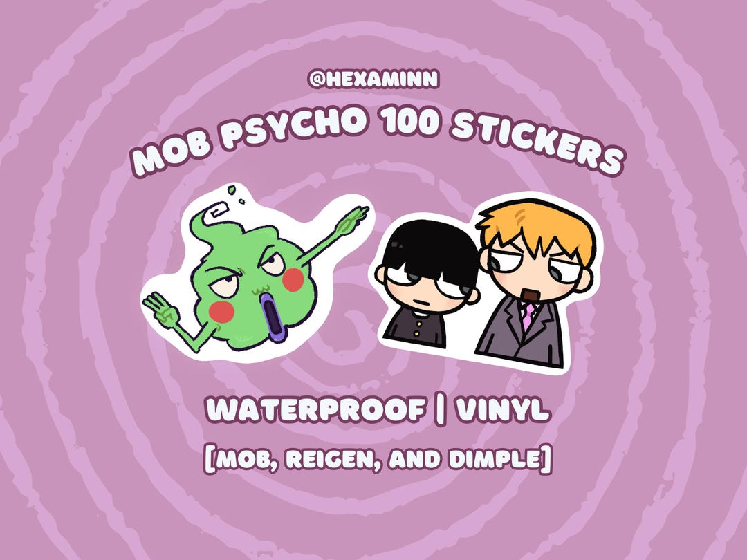 Mob Psycho 100 Stickers | 2x4 in | Waterproof & Vinyl - Etsy