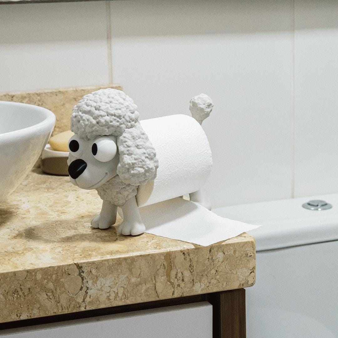 Poodle Toilet Paper Holder – Quirky Bathroom Decor - Etsy
