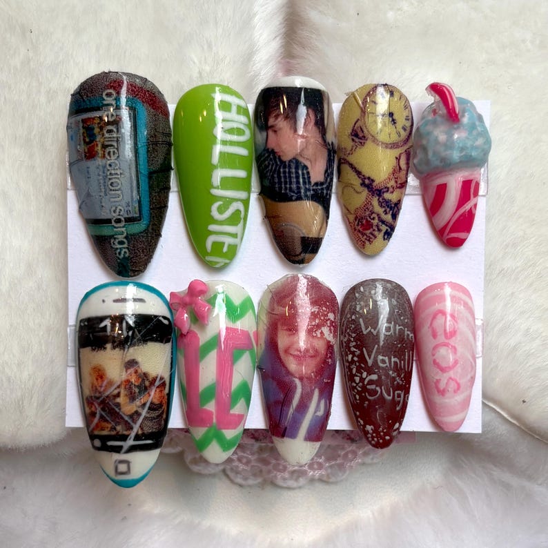 One Direction 1D 2010s Tumblr Nostalgia Handmade Press-on Nail Set - Etsy