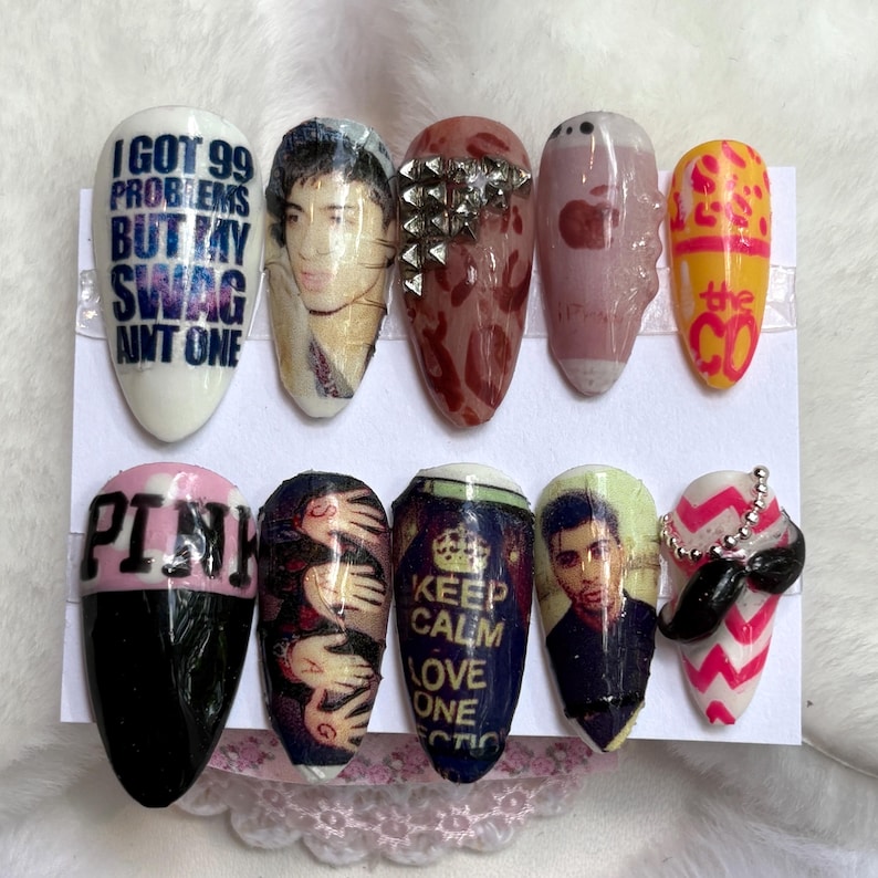 One Direction 1D 2010s Tumblr Nostalgia Handmade Press-on Nail Set - Etsy