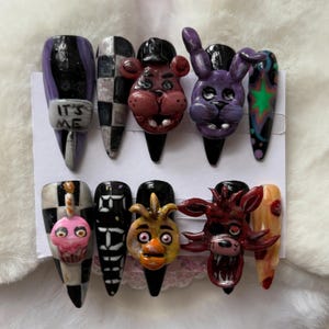 Five Nights at Freddys Nails - Etsy