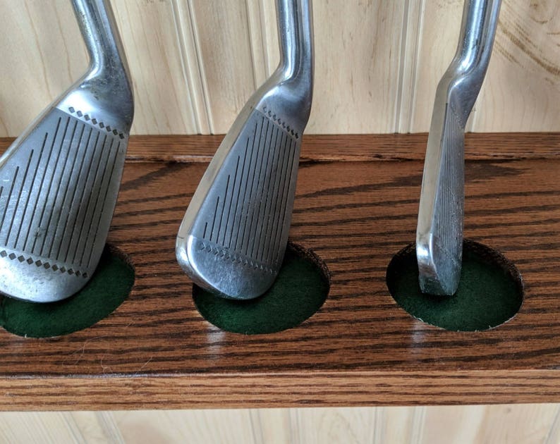 Golf Club putter Display Rack 14 club putter SolidRedOak | Etsy