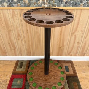 Golf Club, Putter Display Rack. ROTATING, 16 Club Putter Oak Wood ...