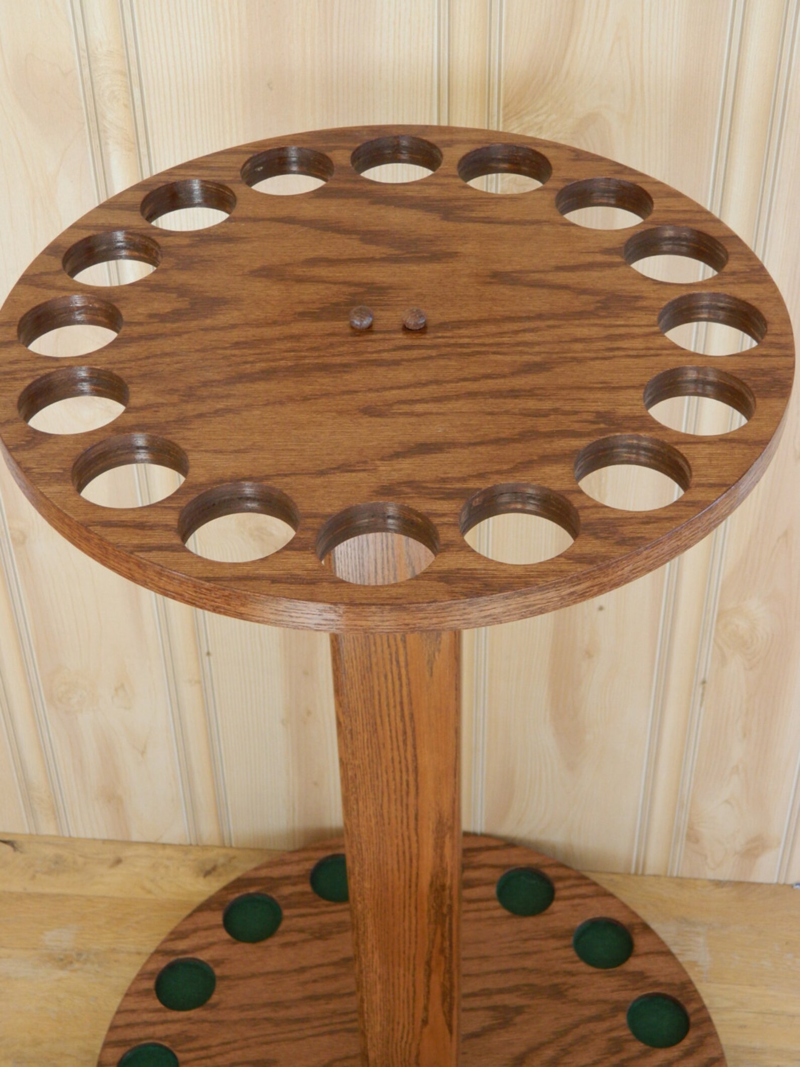 Golf Club, Putter Display Rack. ROTATING, 16 Club Putter Oak Wood ...