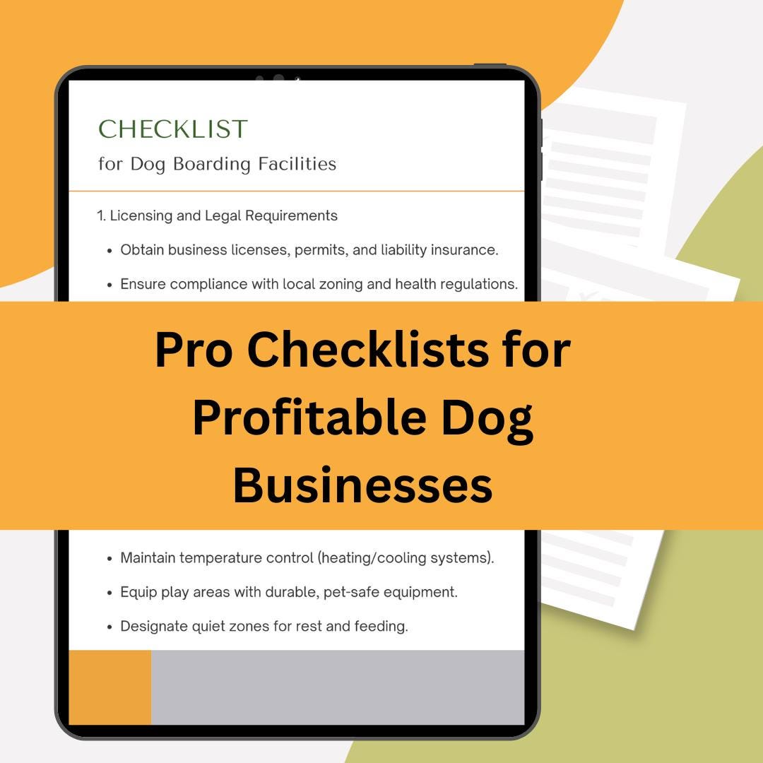 Pro Checklists for Profitable Dog Businesses - Etsy