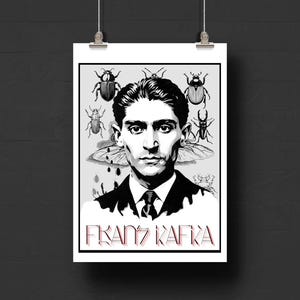 Franz Kafka Printable Poster - Kafka Poster- Contemporary Portrait of ...