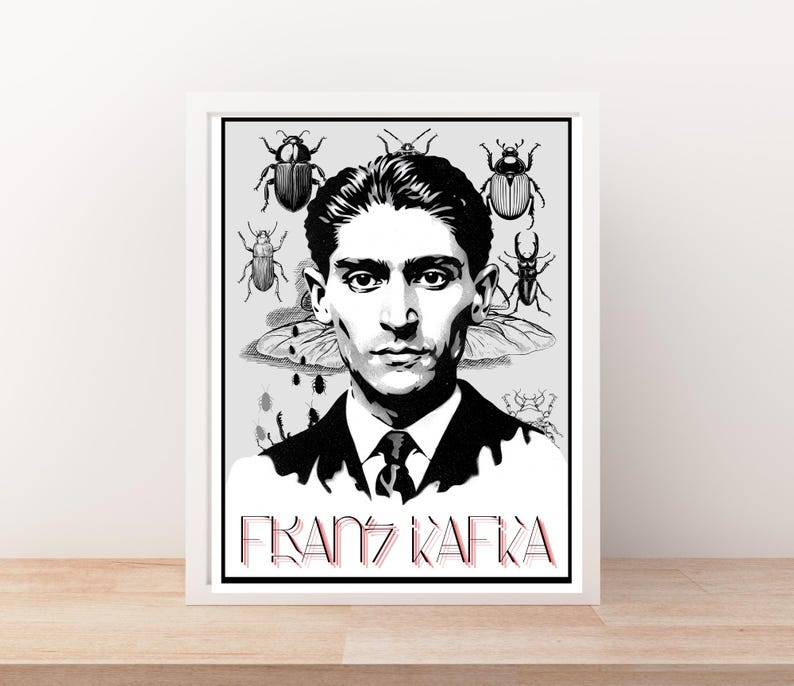 Franz Kafka Printable Poster - Kafka Poster- Contemporary Portrait of ...