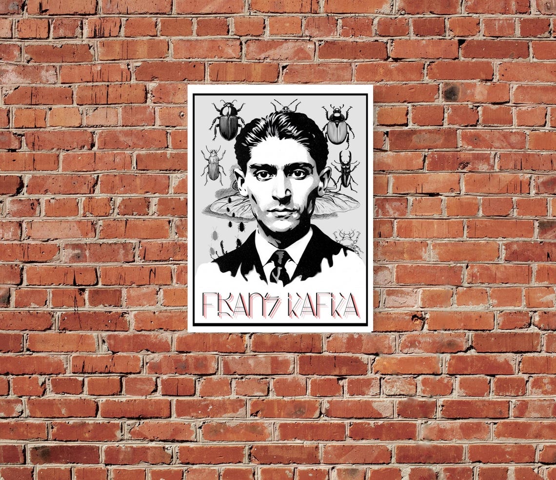 Franz Kafka Printable Poster - Kafka Poster- Contemporary Portrait of ...