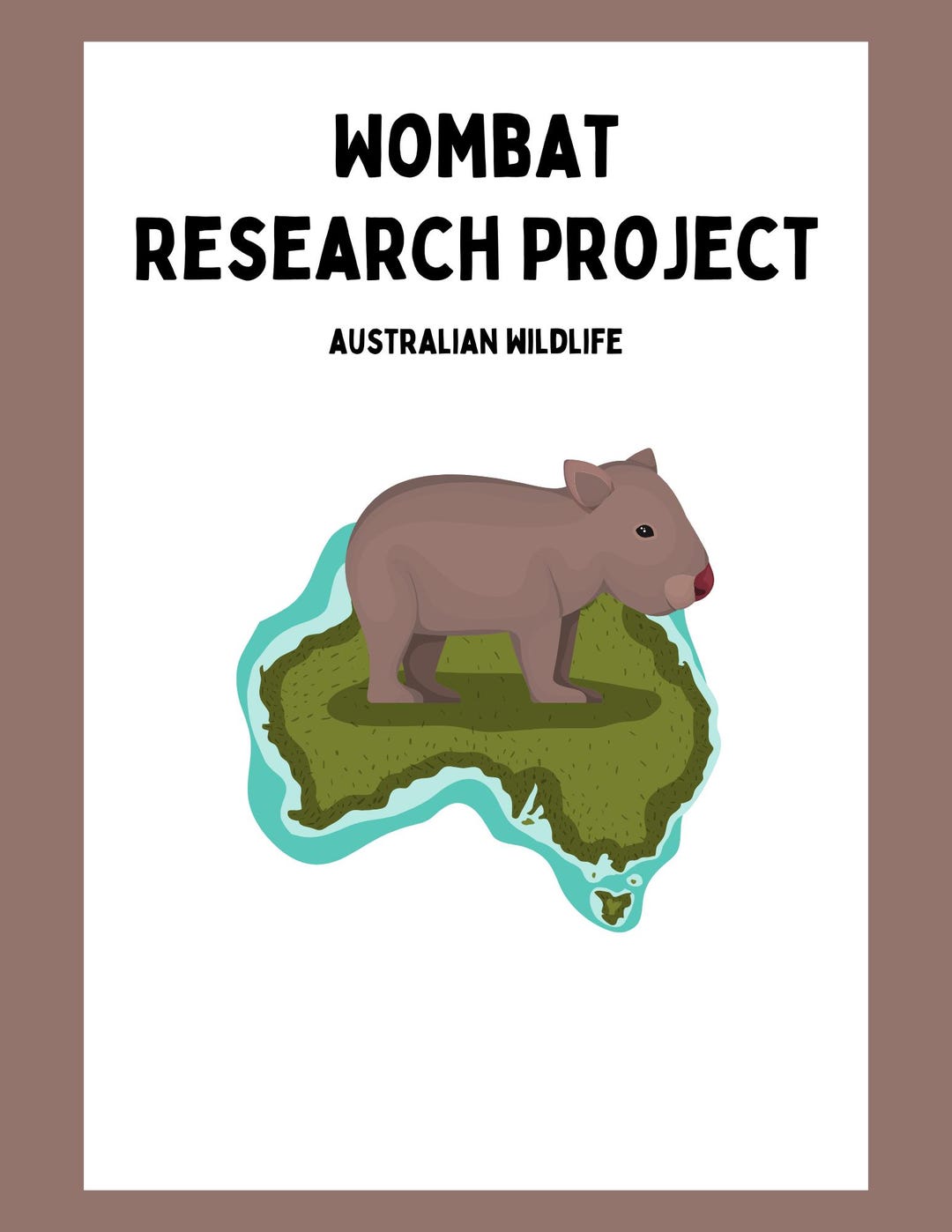 Wombat Research Worksheets/ Animal Research Printable / Science ...