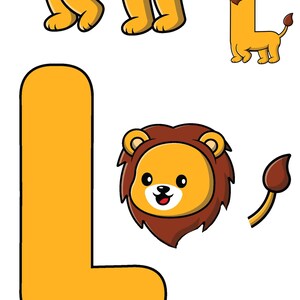 Alphabet Animal Cutouts Printable / ABC Animal Letters for Kids ...