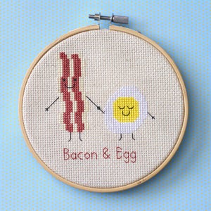 Bacon & Egg Cross Stitch Pattern Instant Download PDF - Etsy