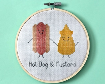 Hot Dog Cross Stitch Pattern - Etsy