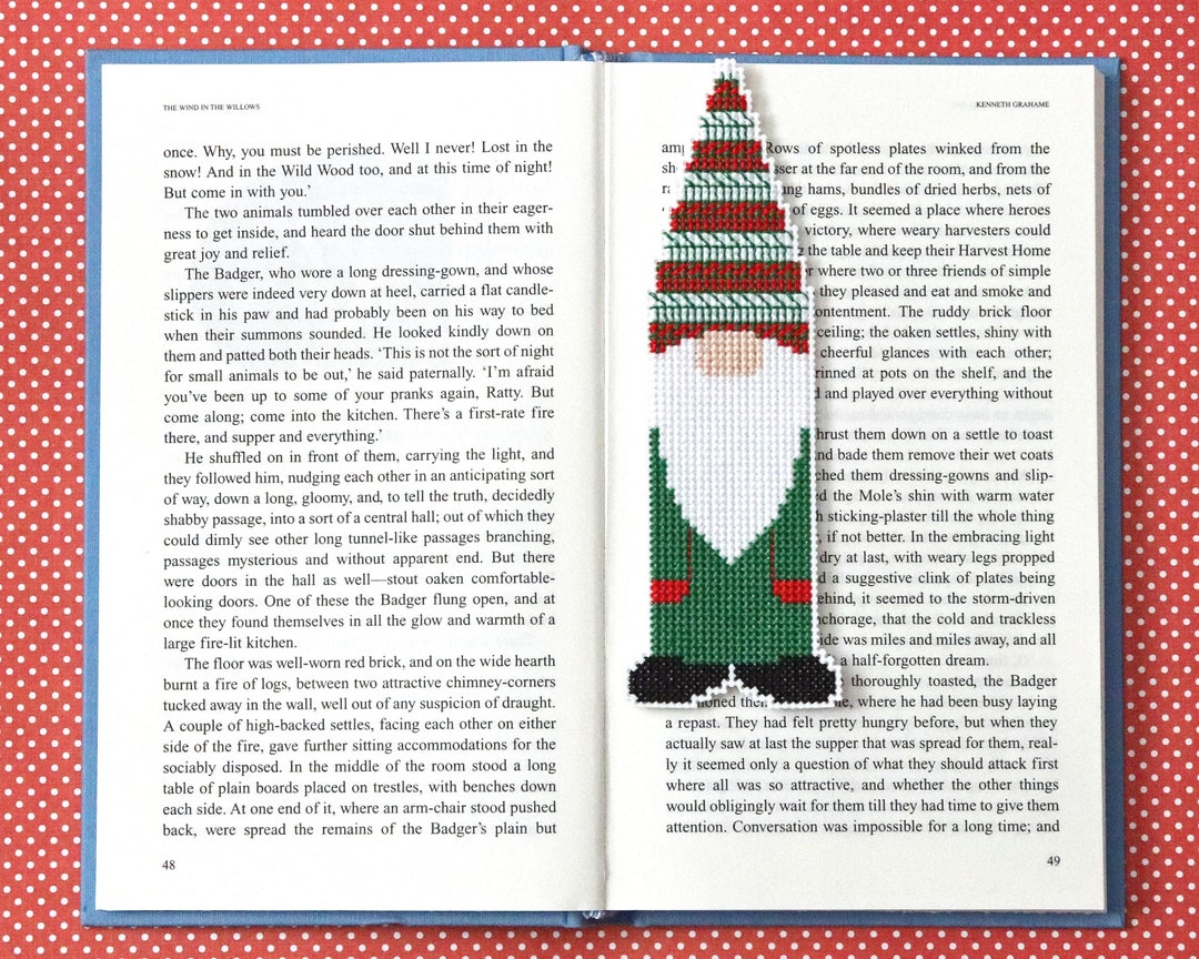 Gregory the Gnome Bookmark Cross Stitch Pattern Instant Download PDF - Etsy
