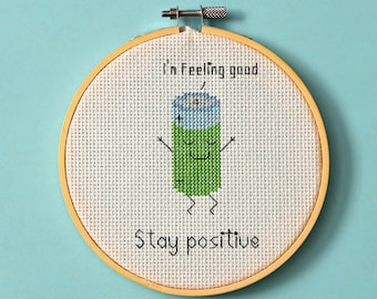 Positive Quote Mini Cross Stitch Patterns, Stay Strong and You've Got ...