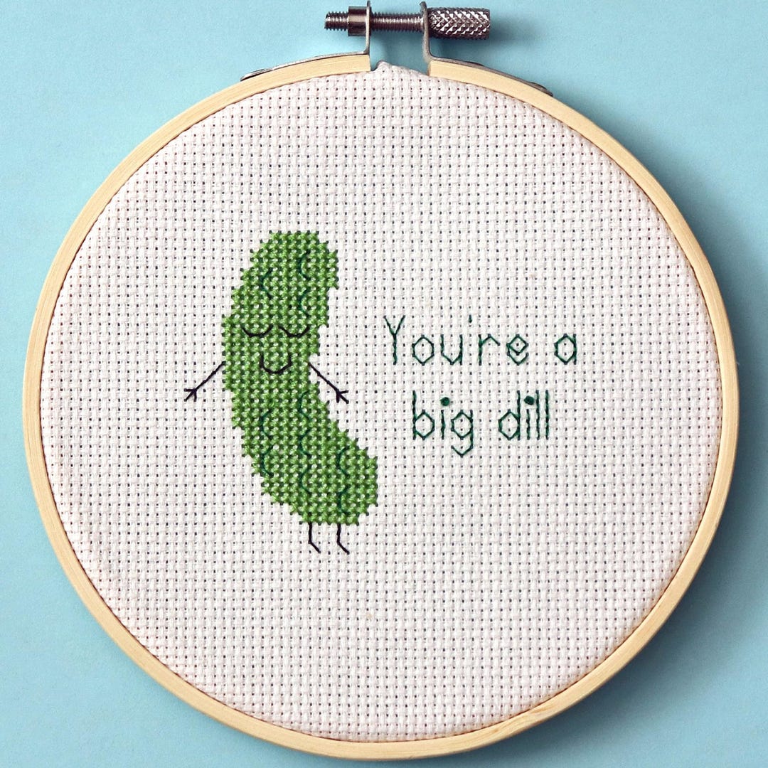 Dill Pickle - Cross Stitch Pattern - Instant Download PDF - Etsy