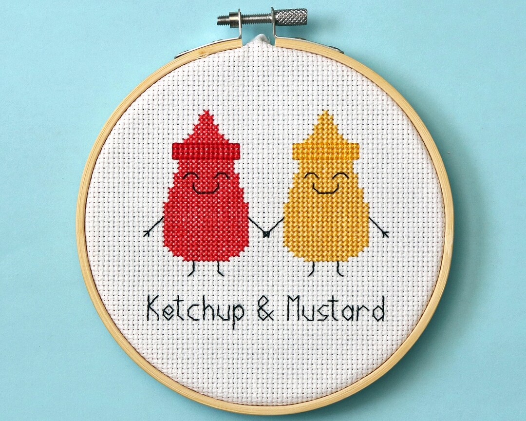 Ketchup & Mustard Cross Stitch Pattern Instant Download PDF - Etsy